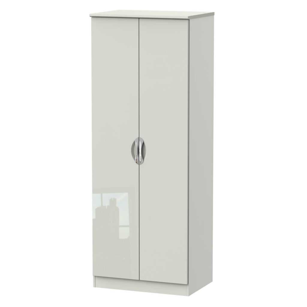Camden Gloss Tall 2 Door Double Hanging Robe | Priceless Furniture