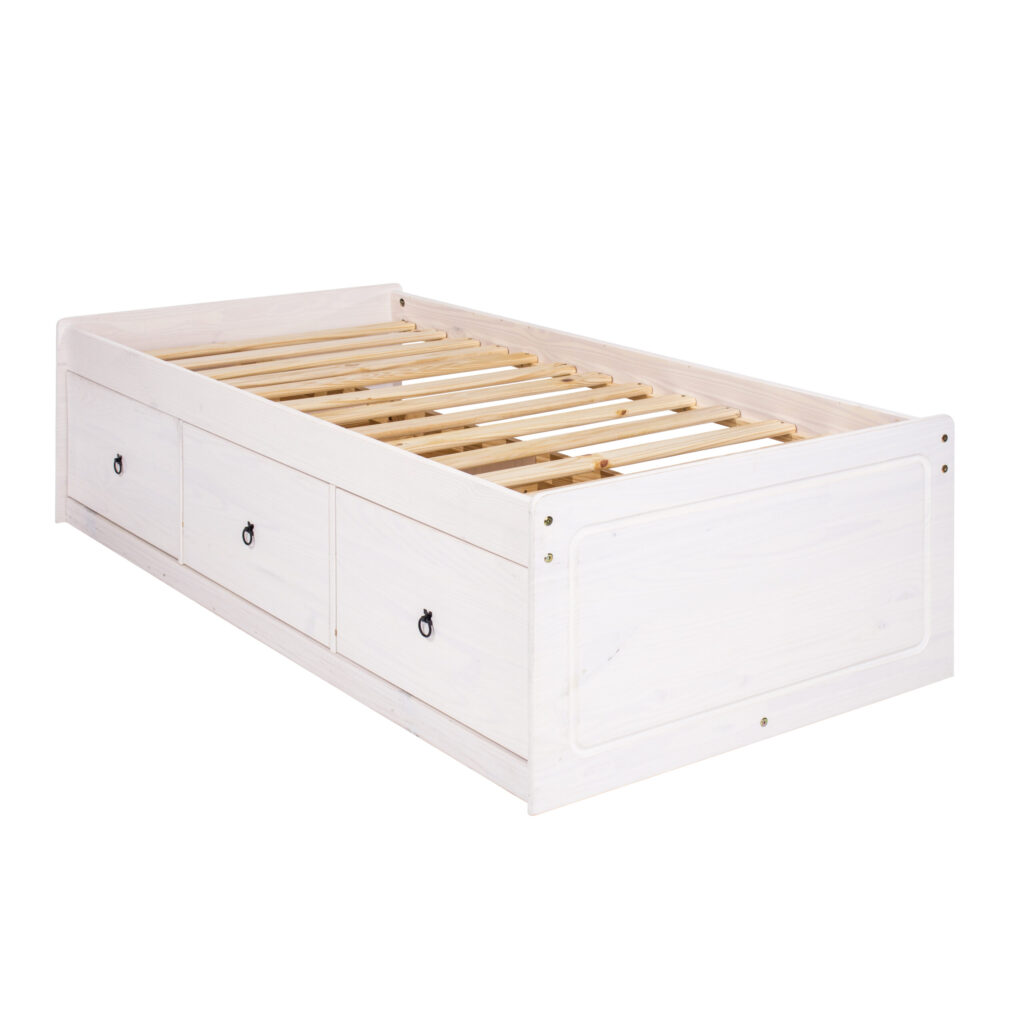 Corona white wash cabin bed – Priceless Furniture