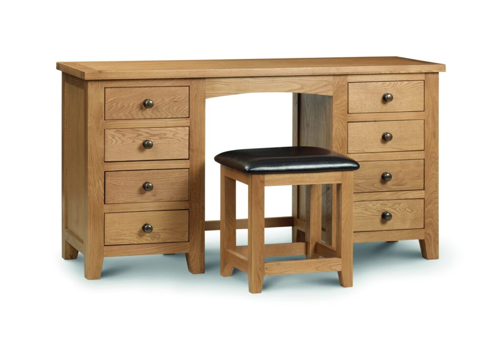 Marlborough Oak Double Dressing Table | Priceless Furniture